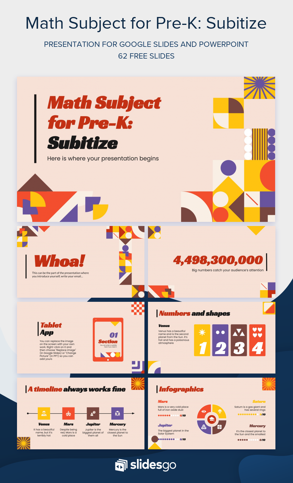 Math Subject for Pre-K: Subitize | Google Slides & PowerPoint