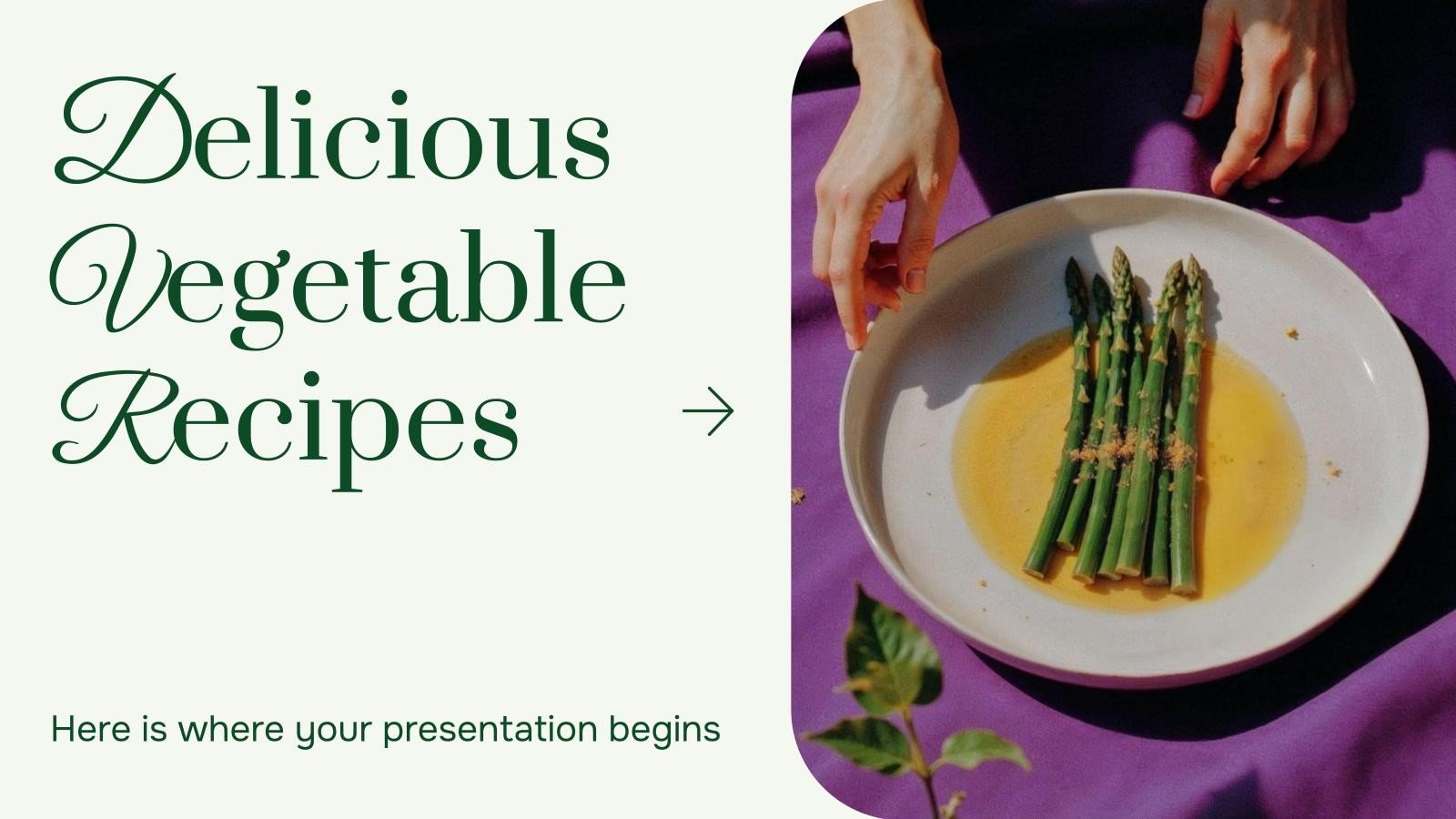Plantillas gratuitas de Google Slides y PowerPoint sobre verduras