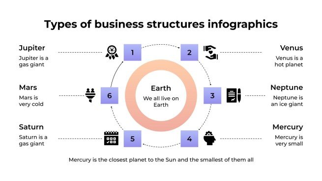 Types of Business Structures Infographics Template