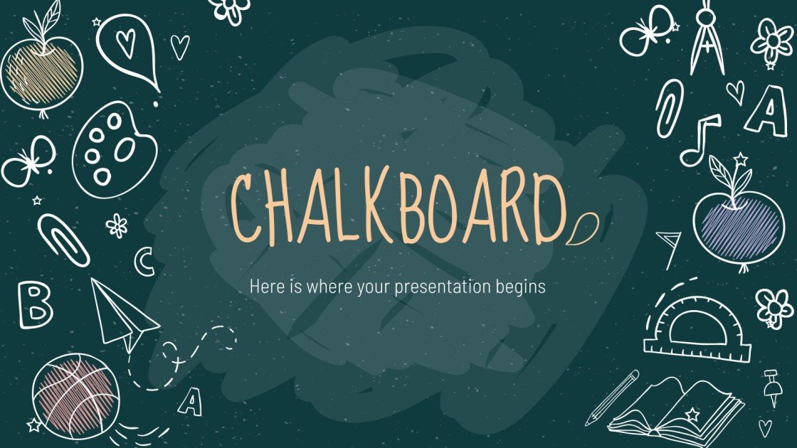 Chalkboard Background Google Slides Theme and PPT Template