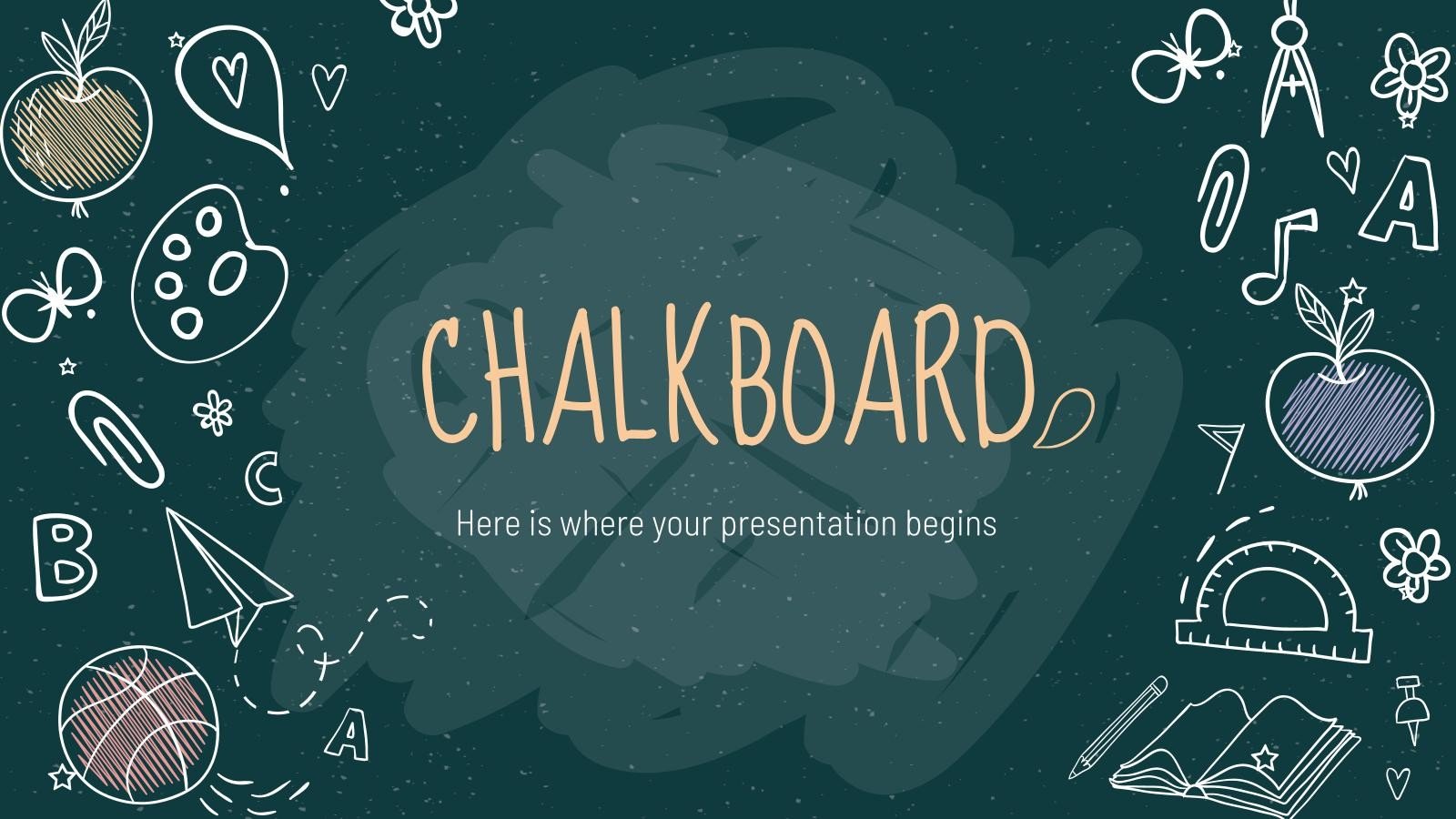 Chalkboard Background Google Slides Theme and PPT Template