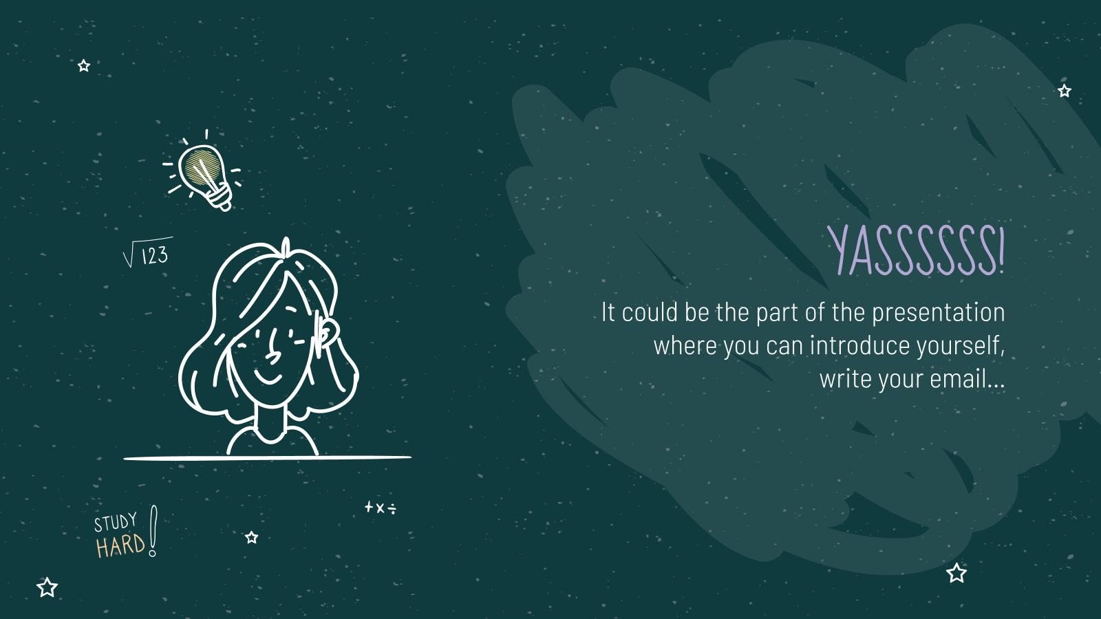 Chalkboard Background Google Slides Theme and PPT Template