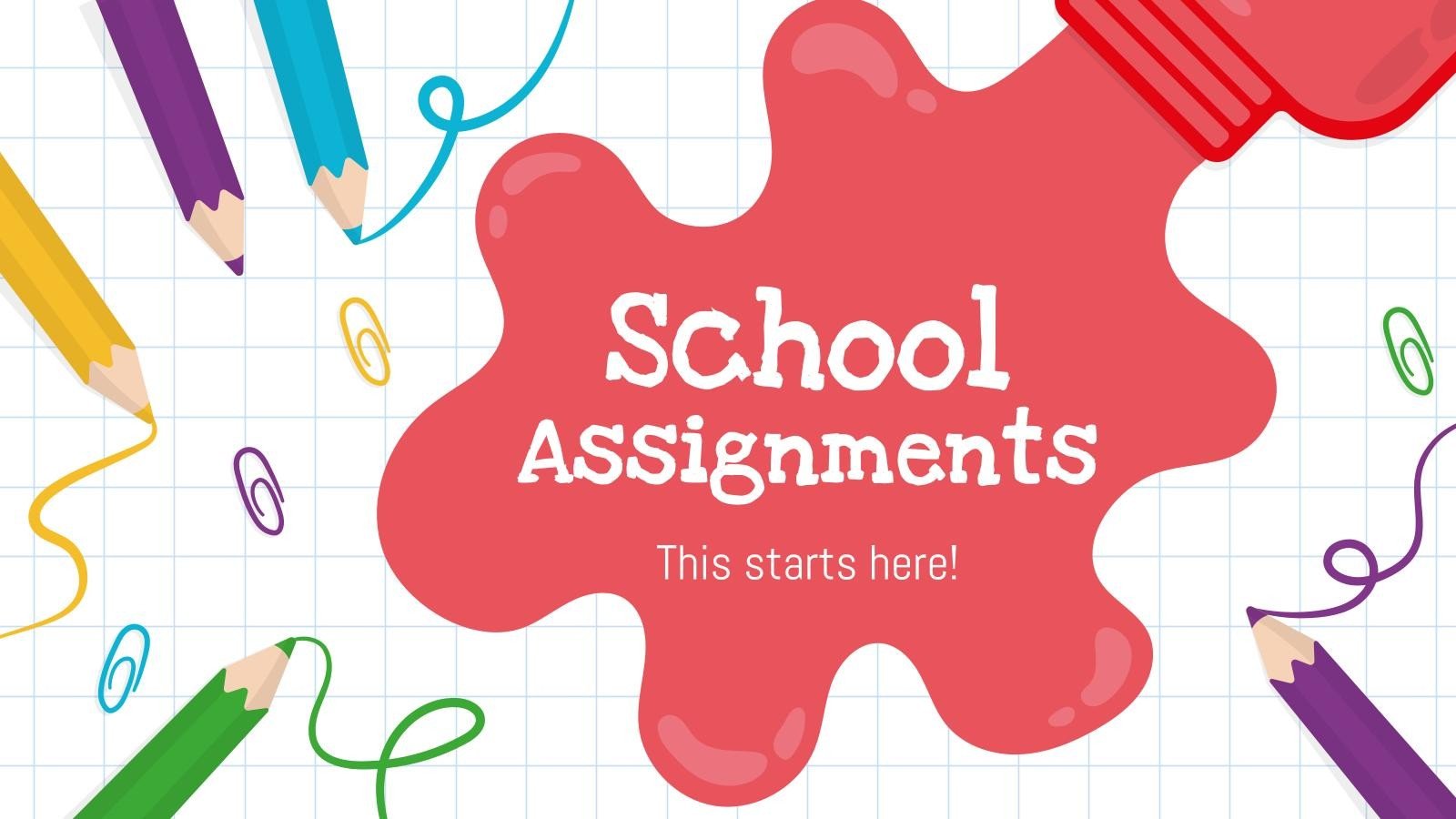 School Assignments Google Slides and PowerPoint template