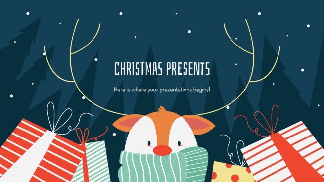 Christmas Presents Google Slides Theme and PPT Template