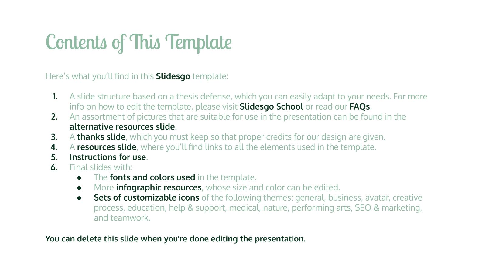 Teaching Methods Thesis Google Slides and PPT Template