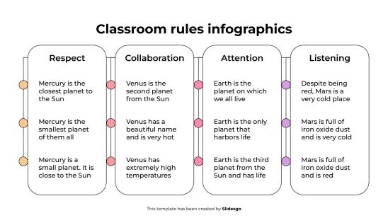 Classroom Rules Infographics Template