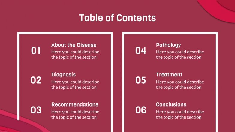 Simple Red Disease Google Slides theme and PPT template
