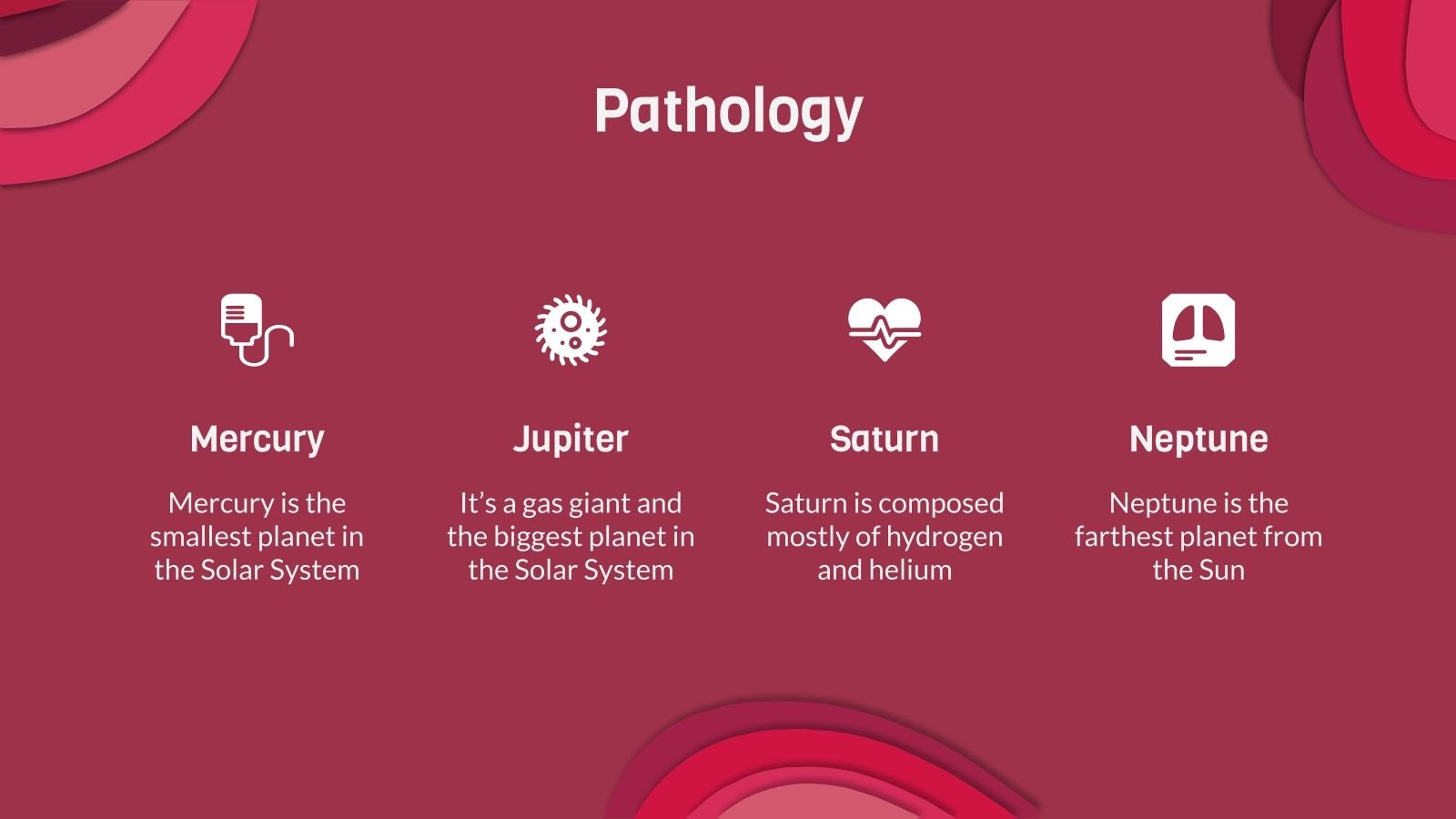 Simple Red Disease Google Slides theme and PPT template
