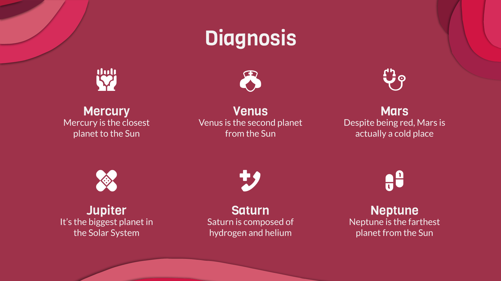 Modèle PPT et thème Google Slides pour les maladies, rouge et simple