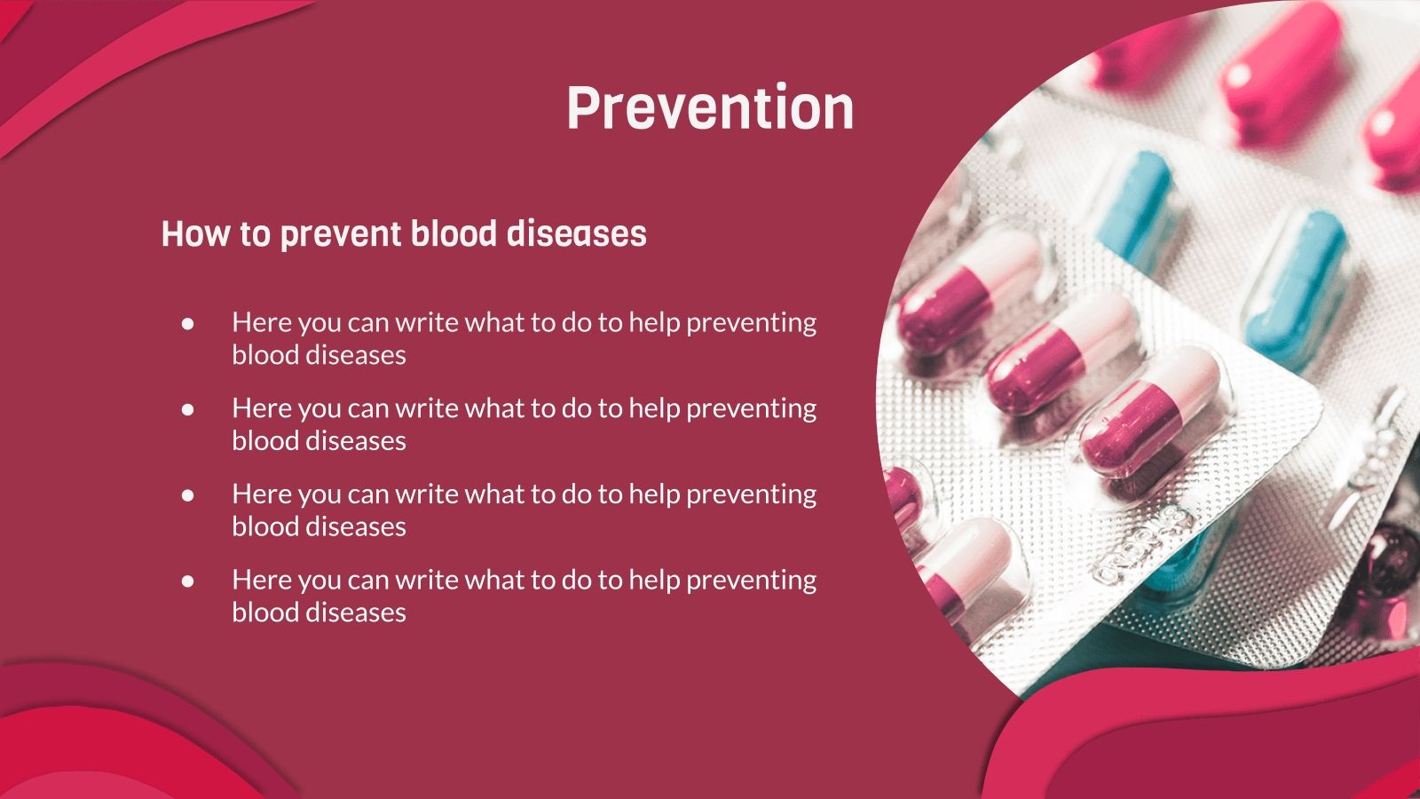 Modèle PPT et thème Google Slides pour les maladies, rouge et simple