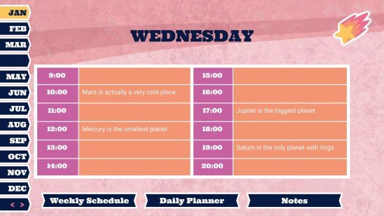 Space Western Style Planner | Google Slides & PPT