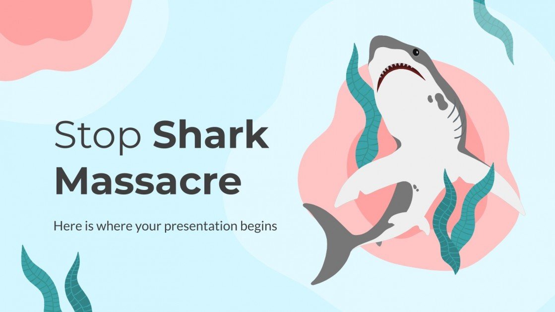 Free Google Slides and PowerPoint templates about sharks
