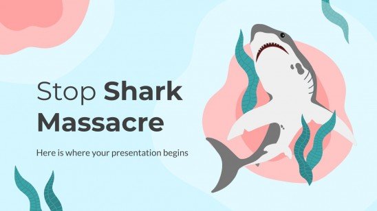 Free Google Slides and PowerPoint templates about sharks
