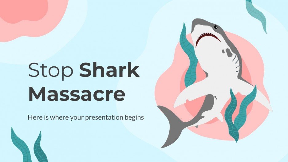 Free Google Slides and PowerPoint templates about sharks