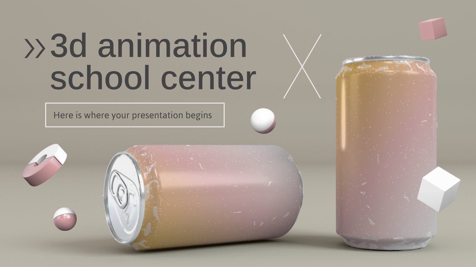 3D Animation School Center | Google Slides & PPT template