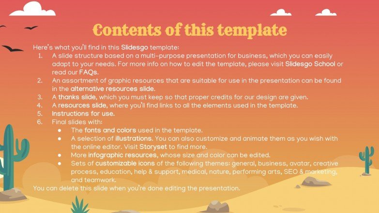 Minitema sobre el desierto | Google Slides y PowerPoint