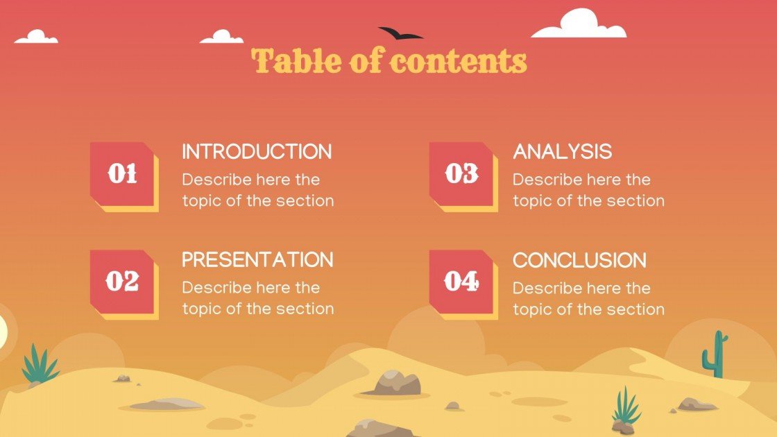 Minitema sobre el desierto | Google Slides y PowerPoint