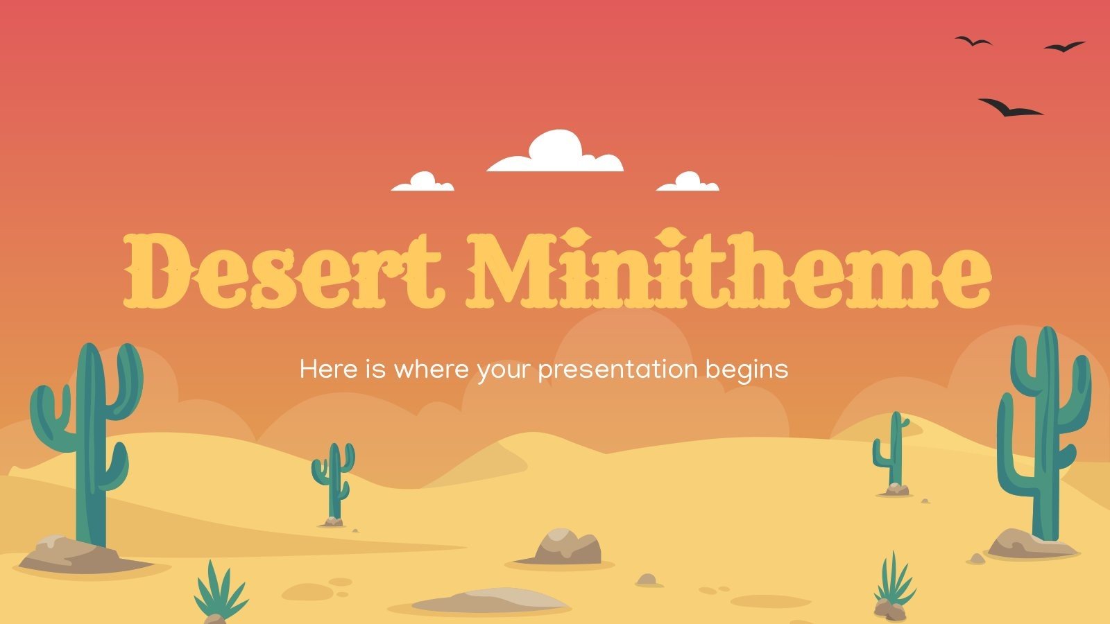 Free desert templates for Google Slides and PowerPoint
