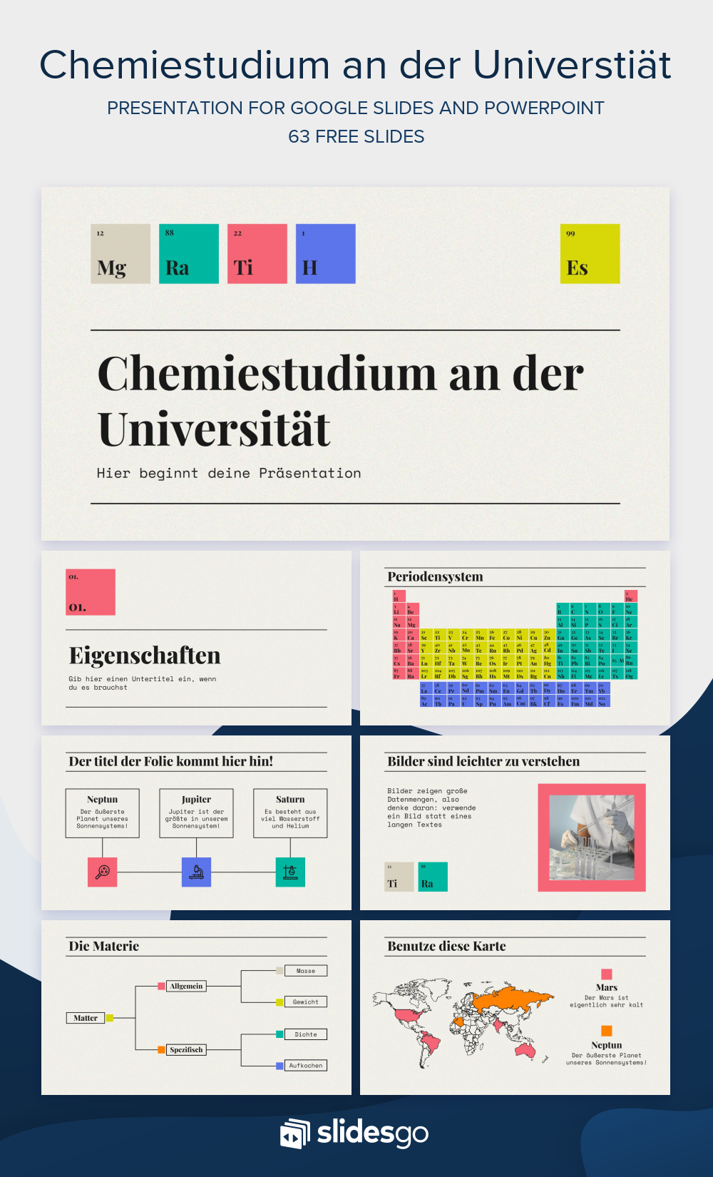 Chemistry Studies at College | Google Slides & PowerPoint