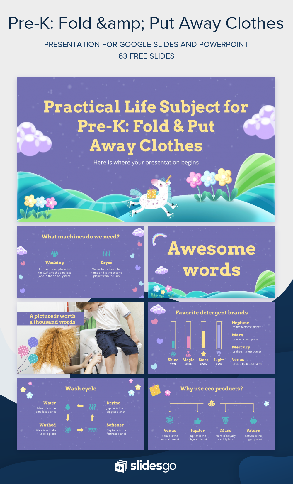 Practical Life: Fold & Put Away Clothes | Google Slides & PPT