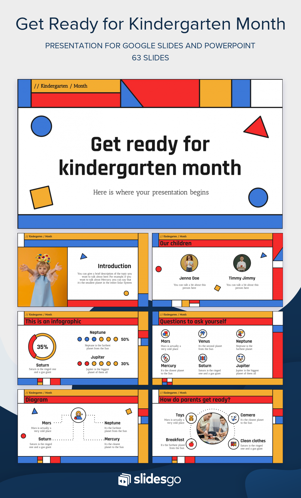 Get Ready for Kindergarten Month | Google Slides y PowerPoint