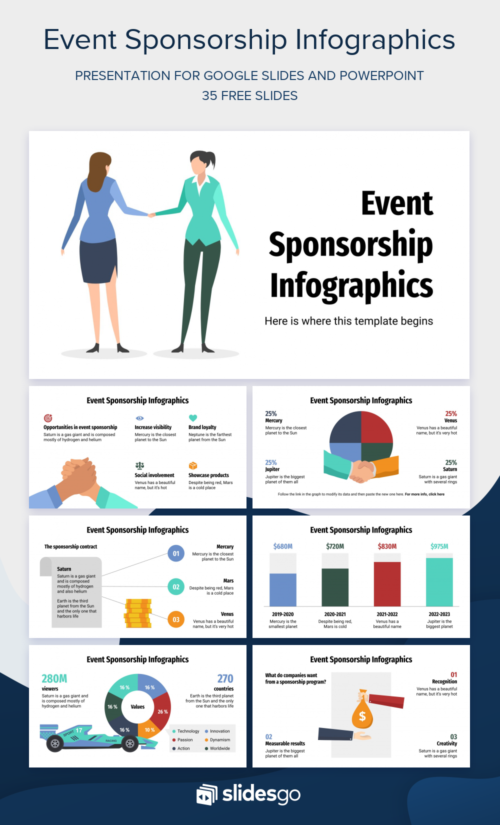 Event Sponsorship Infographics | Google Slides and PowerPoint