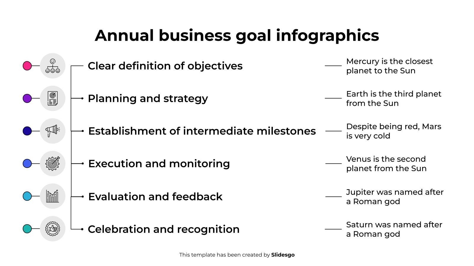 Annual Business Goal Infographics Template
