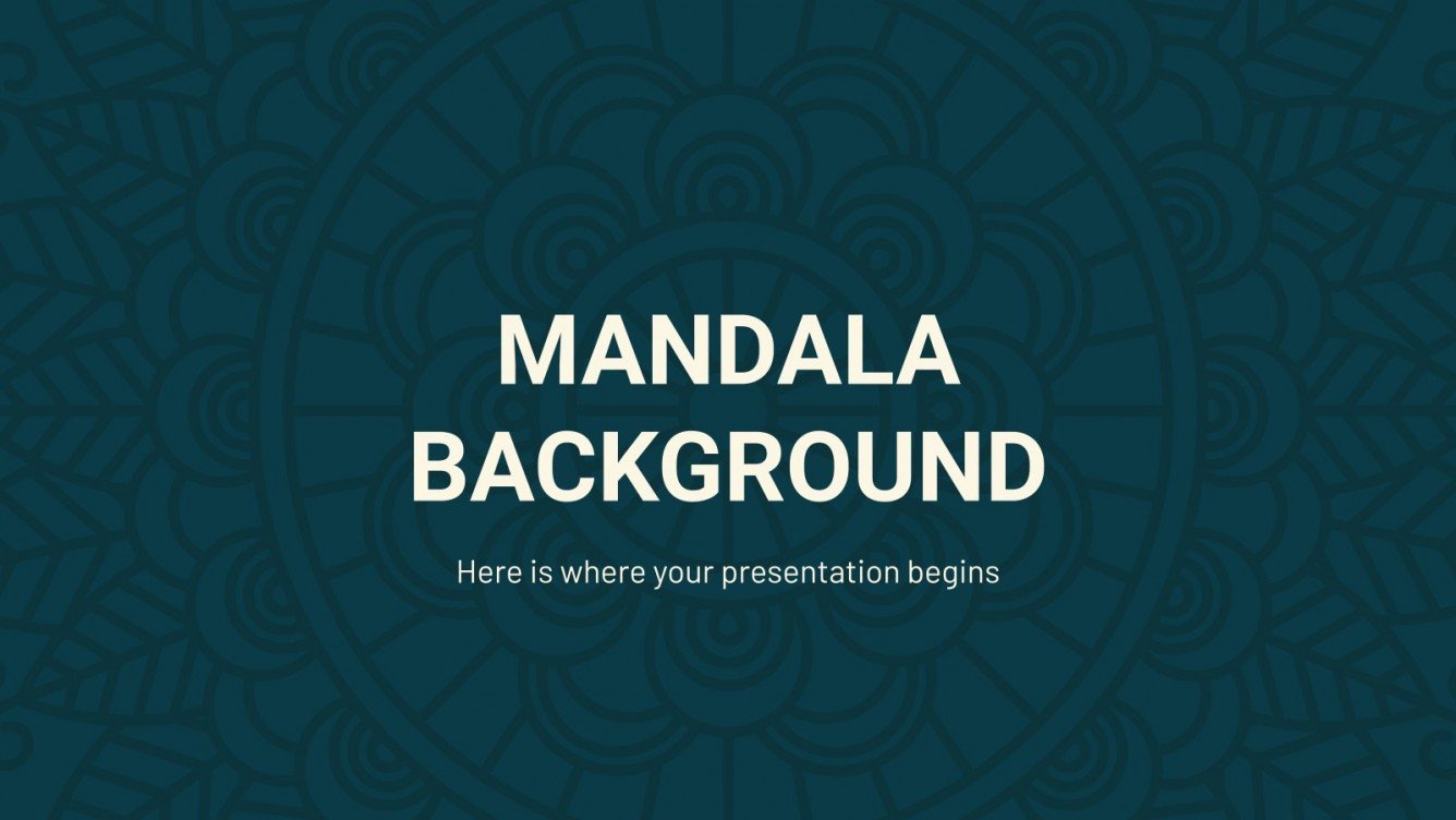 Mandala Background Google Slides theme and PPT template