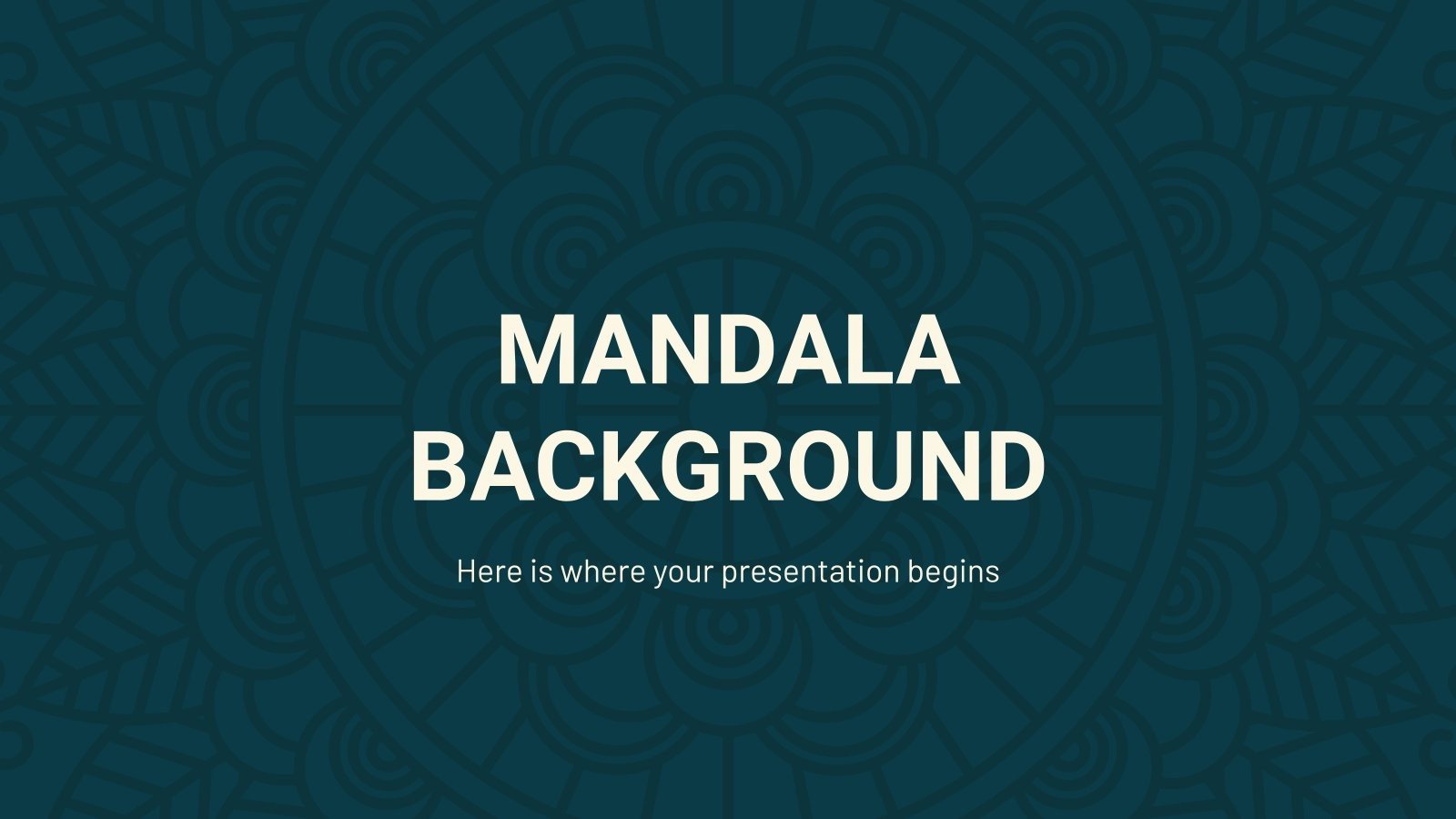 Mandala Background Google Slides theme and PPT template