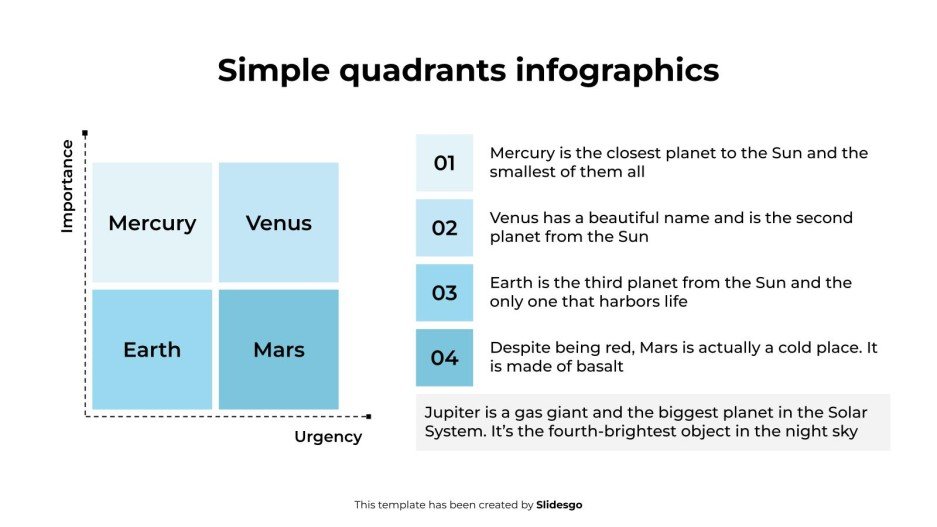 Simple Quadrants Infographics Template