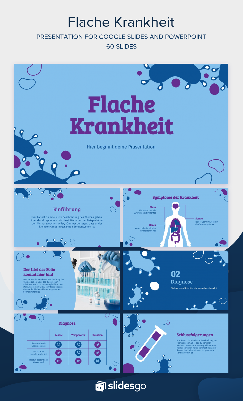 Flat Style Slides for Health Topics | Google Slides & PPT