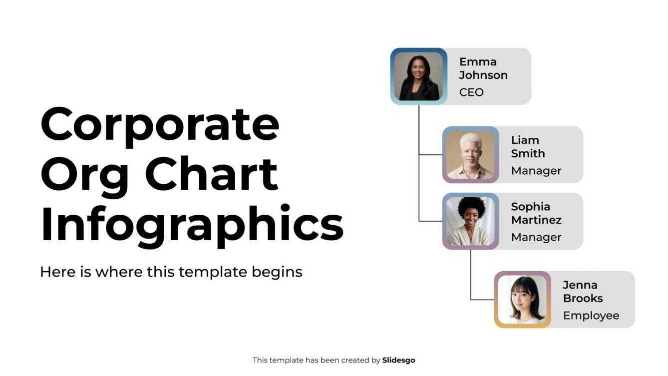 Corporate Org Chart Infographics Template