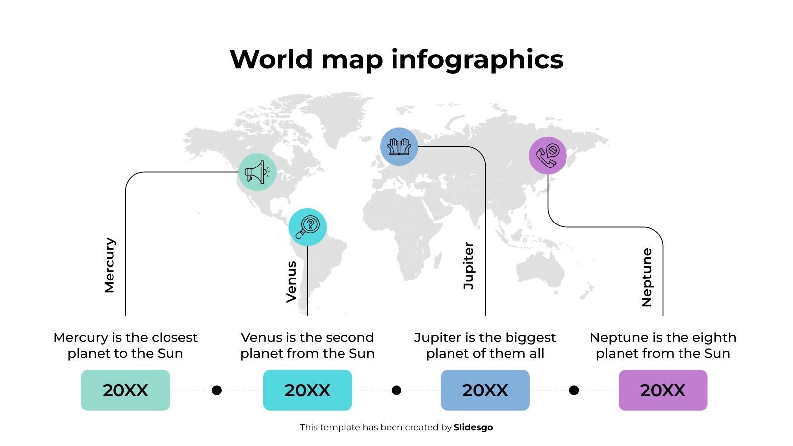 World Map Infographics Template