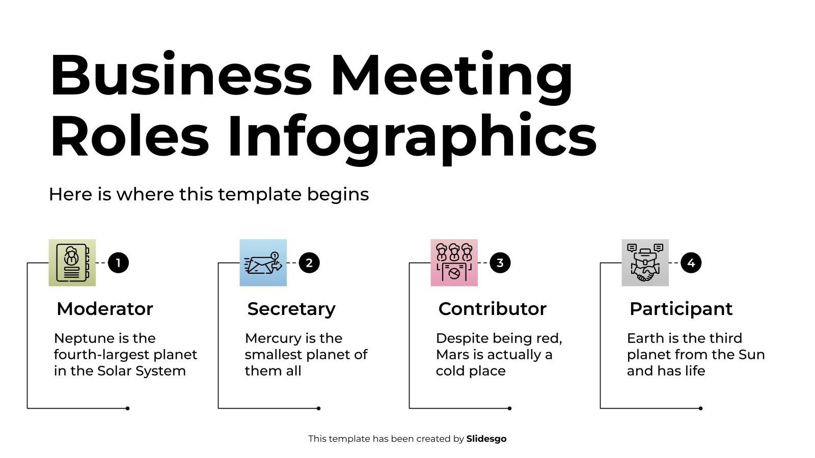 Business Meeting Roles Infographics Template