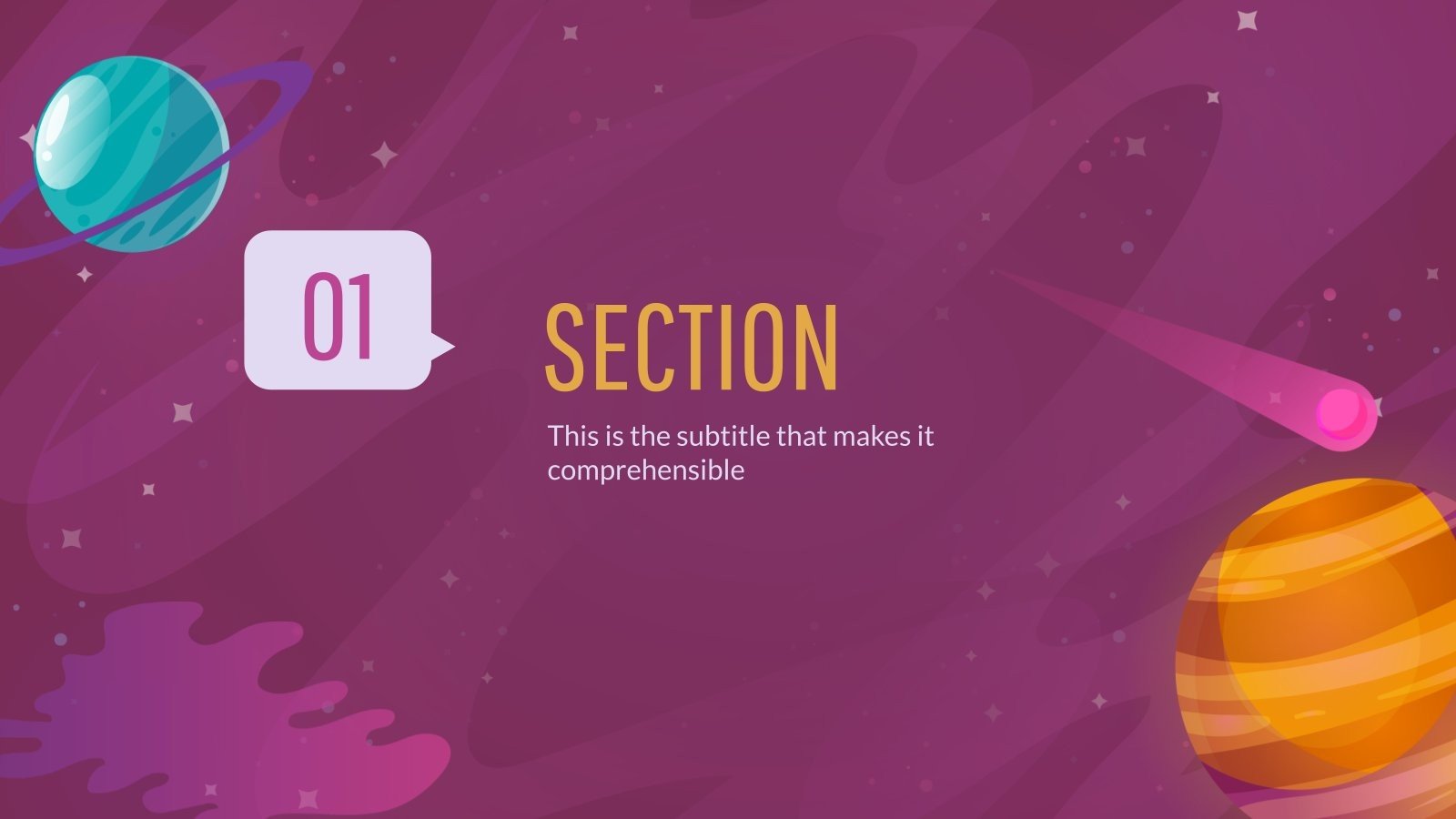 Colorful Galaxy Google Slides and PowerPoint Template