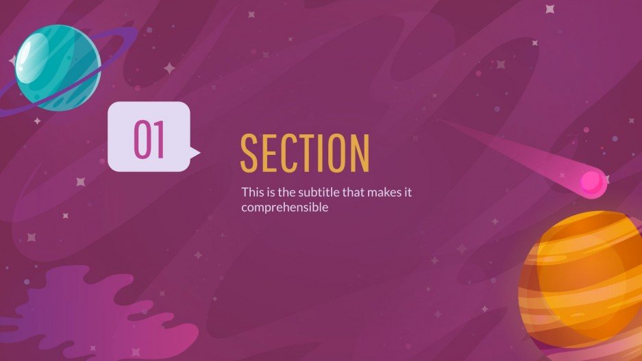 Colorful Galaxy Google Slides and PowerPoint Template