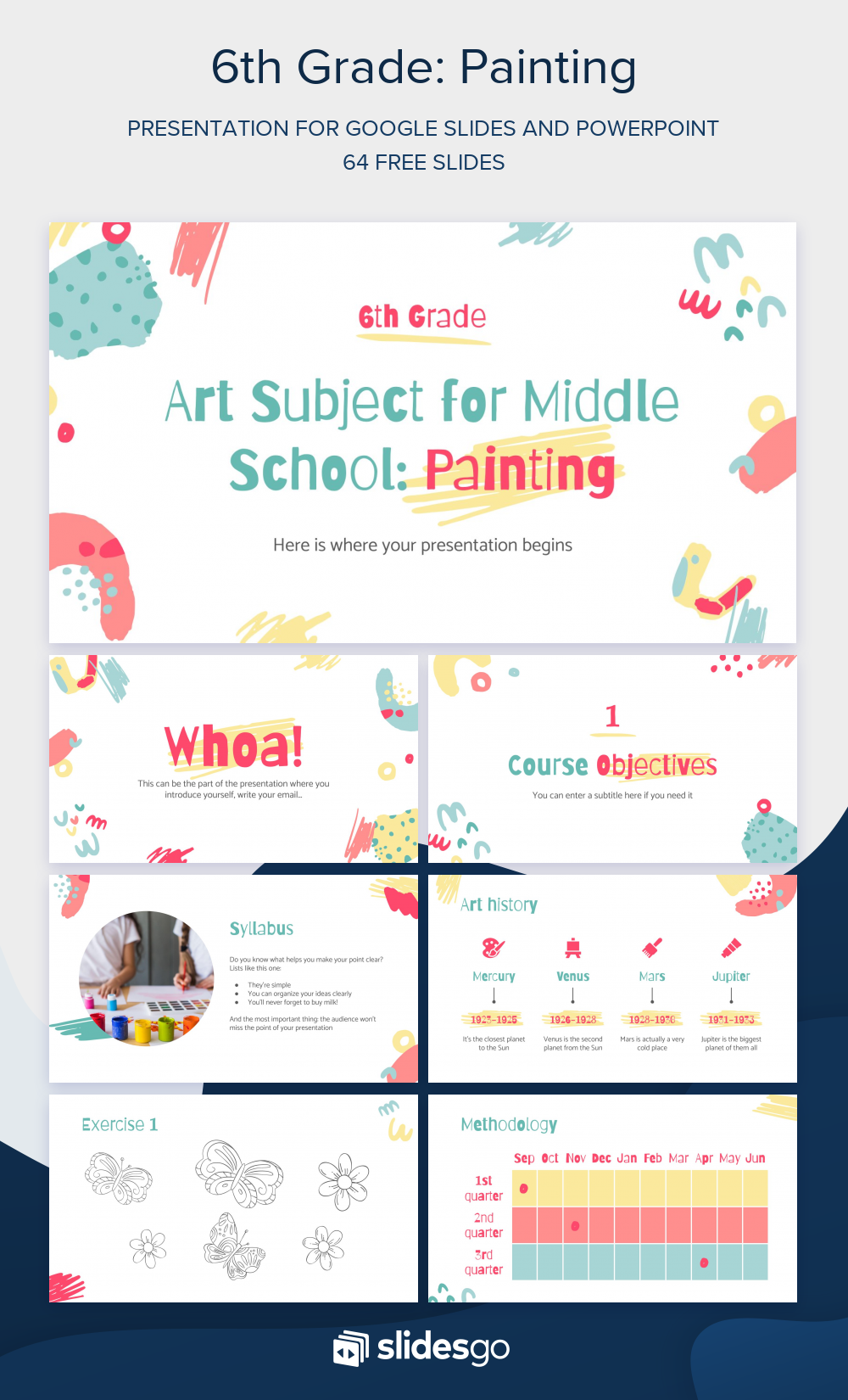 Art Subject for Middle School: Painting | Google Slides & PPT