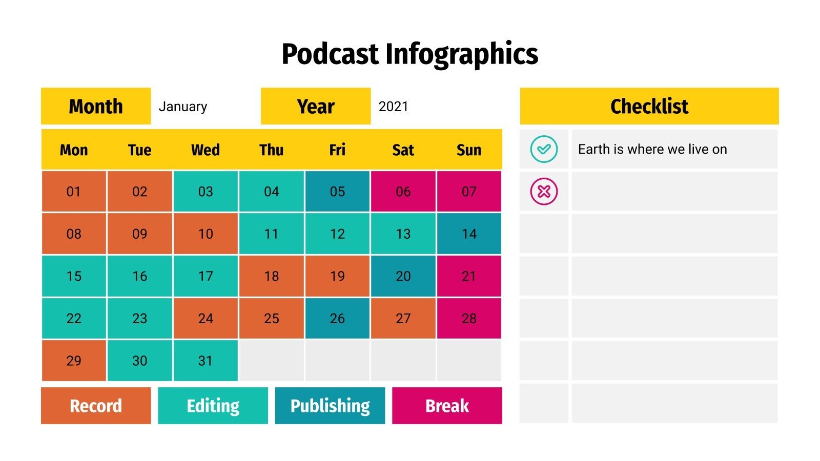 Infografías sobre podcasts | Google Slides y PowerPoint