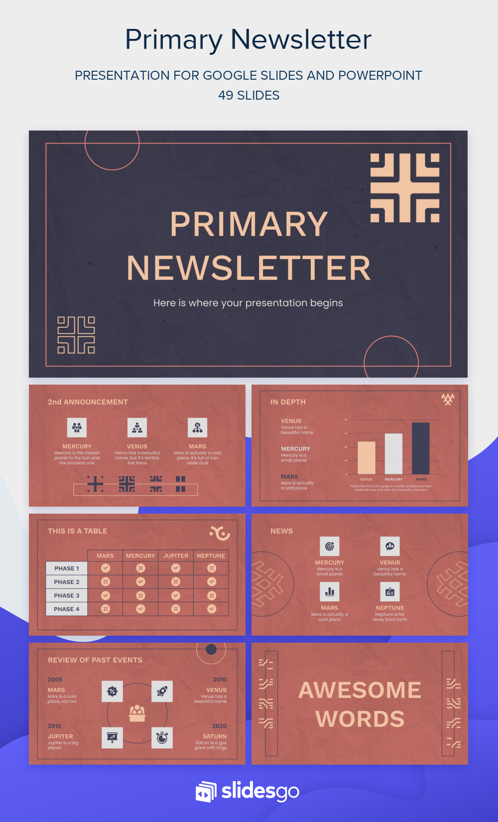 Primary Newsletter | Google Slides & PowerPoint template