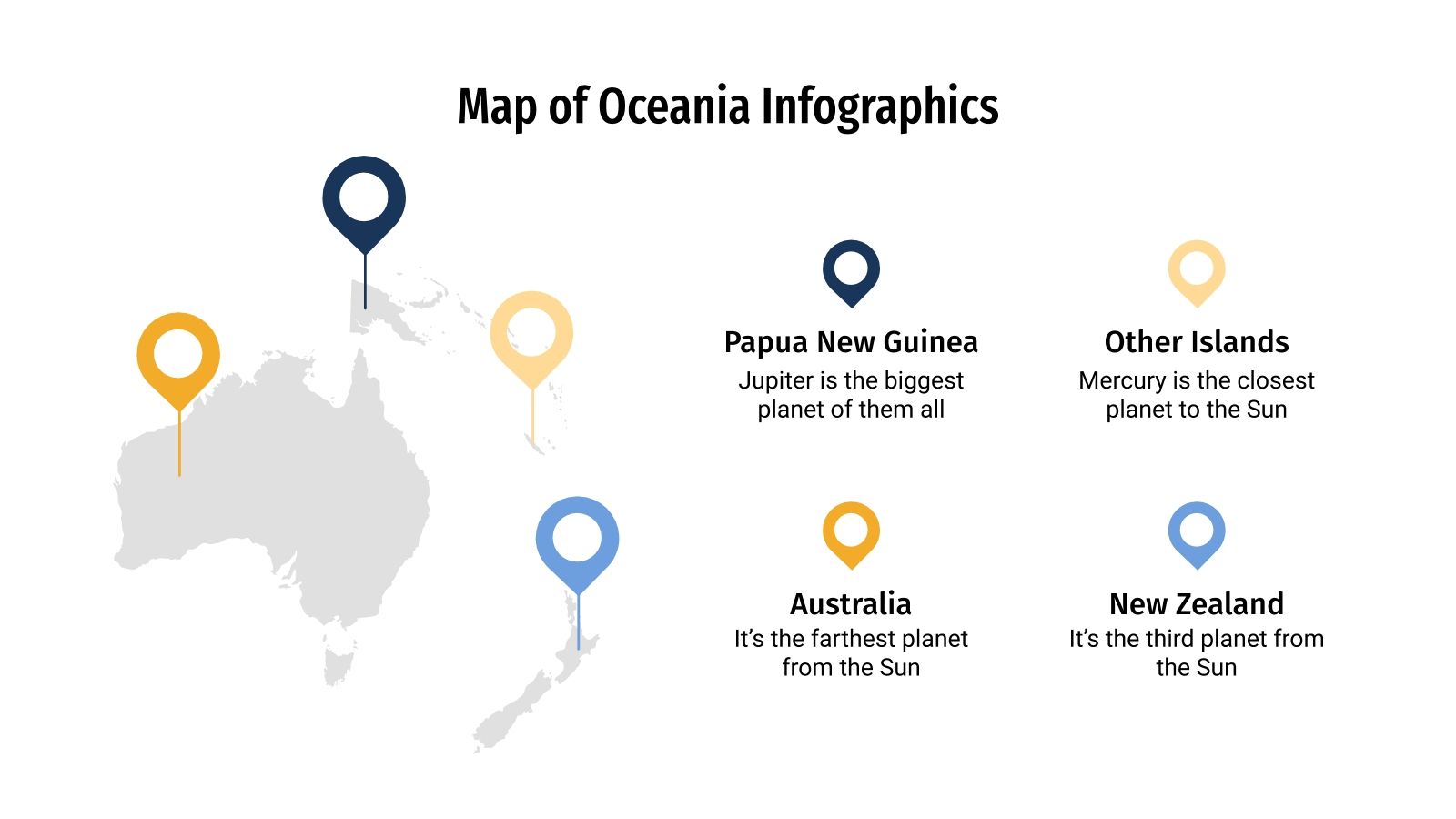 Map of Oceania Infographics for Google Slides & PowerPoint
