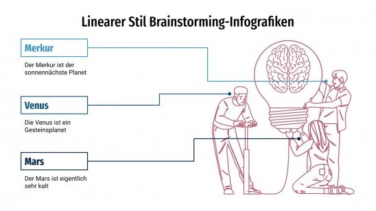 Linear Style Brainstorming Infographics | Google Slides & PPT