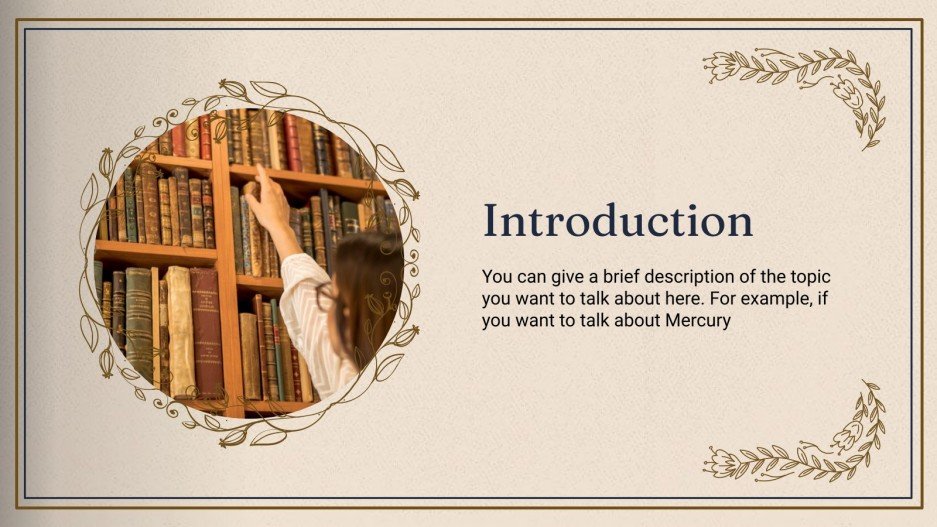 Literature Genres Thesis Old Book Style | Google Slides & PPT