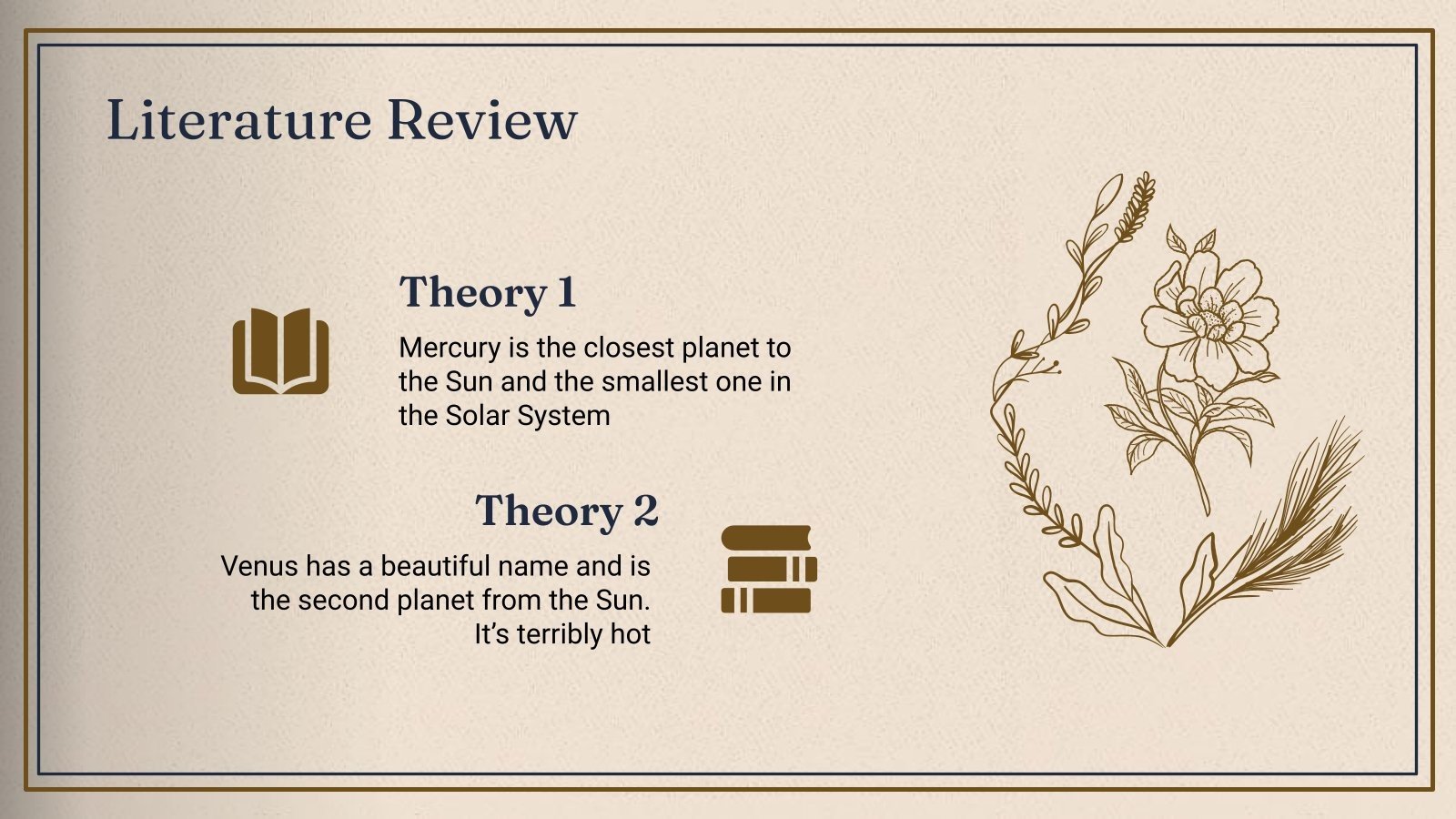 Literature Genres Thesis Old Book Style | Google Slides & PPT