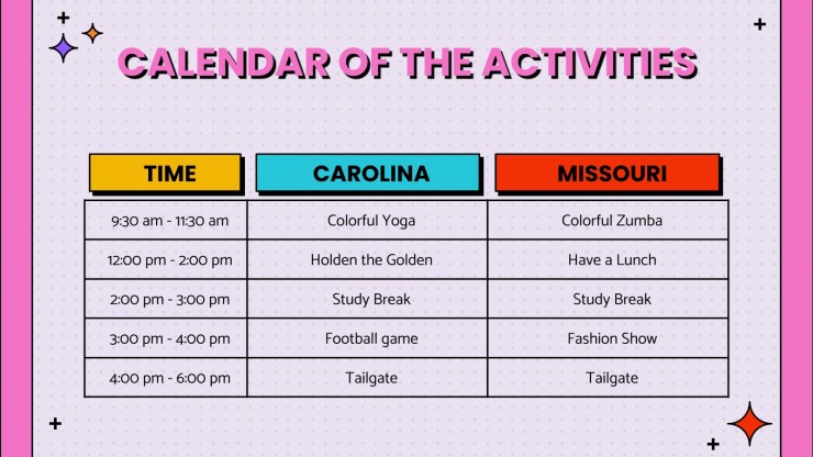 Dia das Cores da Faculdade | Google Slides e PowerPoint