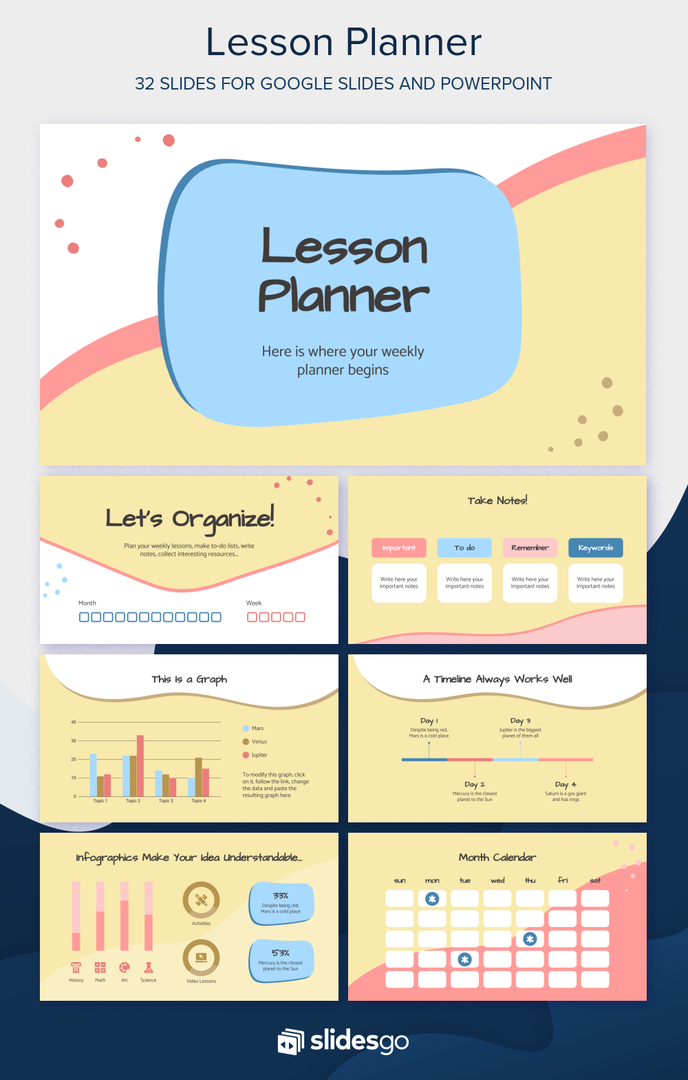Lesson Planner Google Slides theme and PowerPoint template