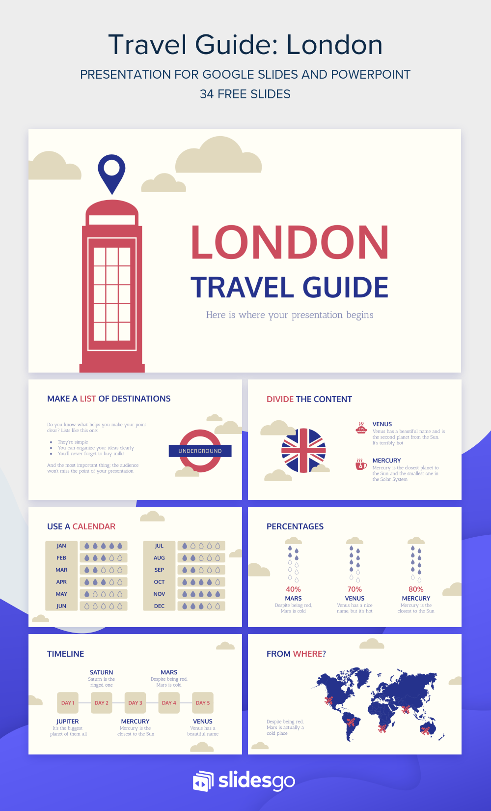 Travel Guide: London Google Slides theme & PowerPoint template