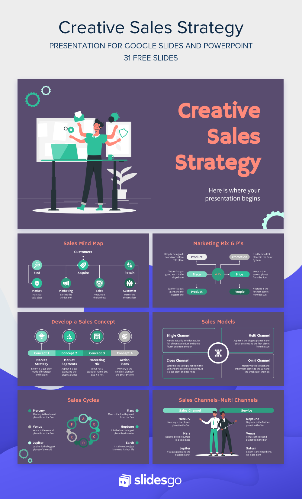 Creative Sales Strategy Google Slides & PowerPoint template