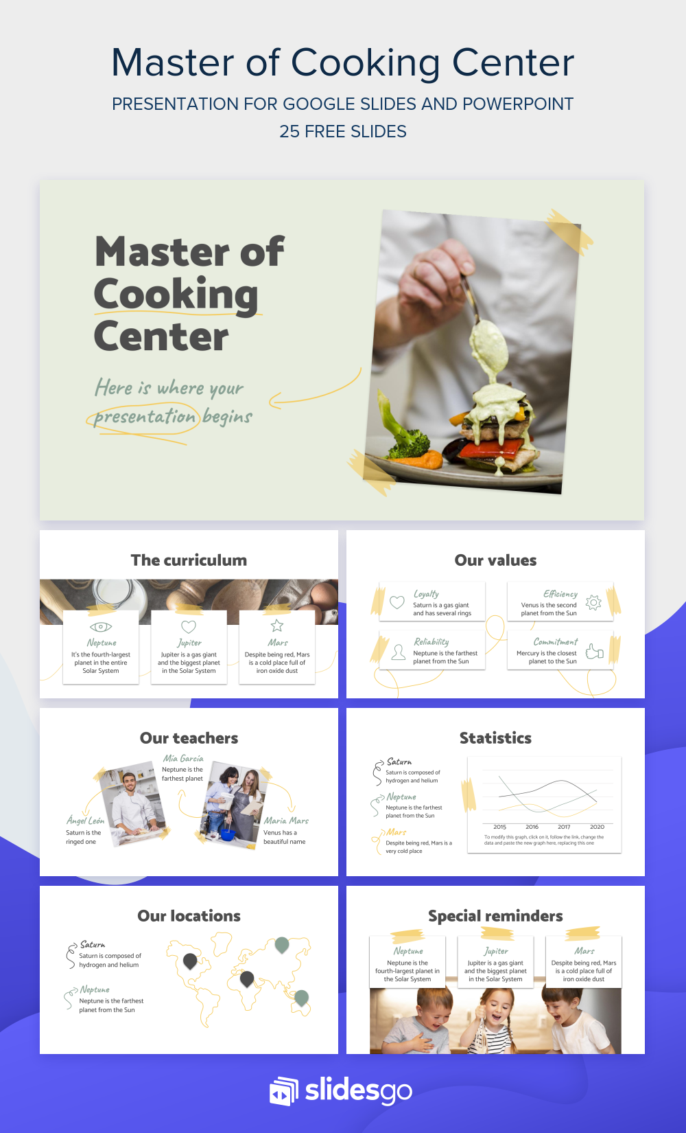 Master of Cooking Center Google Slides & PowerPoint template