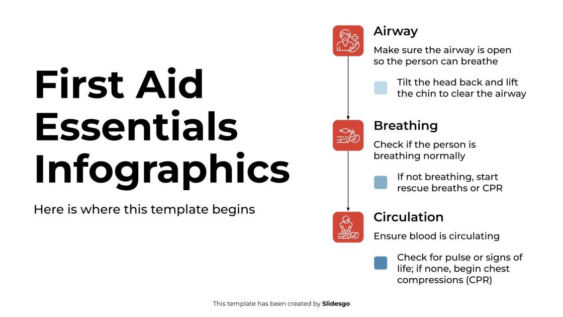 First Aid Essentials Infographics Template