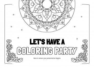 Summer Party | Printable coloring worksheet